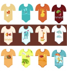 Baby clothing icons Royalty Free Vector Image - VectorStock