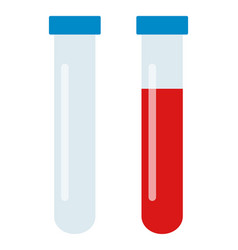 Glass test tube on white Royalty Free Vector Image