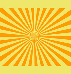Red and orange sunburst background radial rays Vector Image