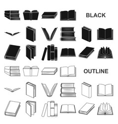 Book icon set simplicity theme Royalty Free Vector Image