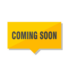 Coming soon red ribbon Royalty Free Vector Image