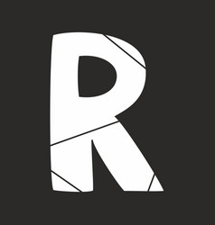 Flat number 2 isolated on white background Vector Image