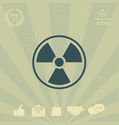 Ionizing radiation icon Royalty Free Vector Image