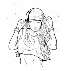 Rap attractive girl Royalty Free Vector Image - VectorStock