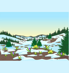 Spring landscape Royalty Free Vector Image - VectorStock