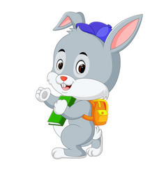 Cute rabbit cartoon Royalty Free Vector Image - VectorStock