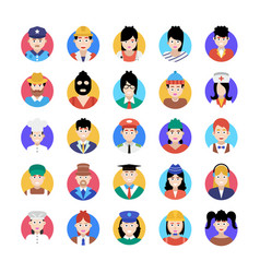 Team avatar icon employee worker profile leader Vector Image