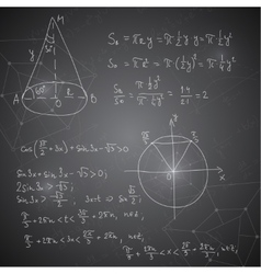 Mathematics background with formulas Royalty Free Vector