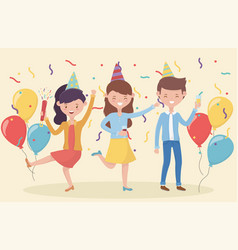 People on bbq party cartoon Royalty Free Vector Image