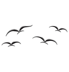 Falling bird Royalty Free Vector Image - VectorStock
