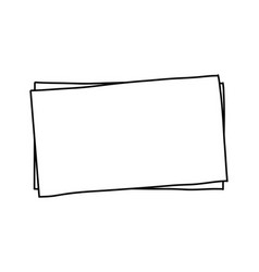 Doodle frames rectangle hand drawn borders Vector Image