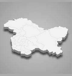 3d isometric map of chennai is a city india Vector Image