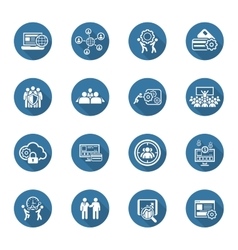 Set of gold business contact icons Royalty Free Vector Image