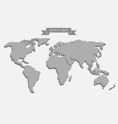 Outlines world map Royalty Free Vector Image - VectorStock