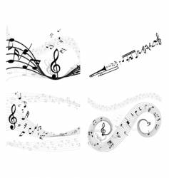 Sound wave sheet music notes Royalty Free Vector Image