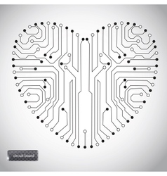 Circuit board heart Royalty Free Vector Image - VectorStock