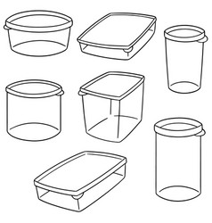 Set of plastic container Royalty Free Vector Image
