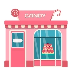 Pink street shop icon cartoon style Royalty Free Vector
