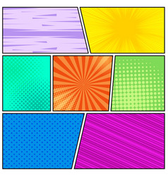 Empty comic book template background design Vector Image