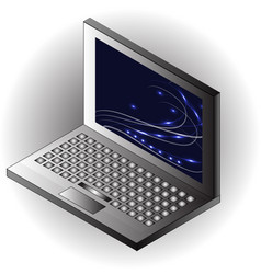 Isometric broken laptop Royalty Free Vector Image
