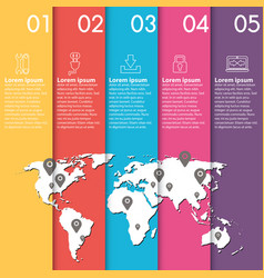 5 parts infographic design and marketing icons Vector Image