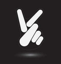 Hand gesture peace sign symbol sketch Royalty Free Vector