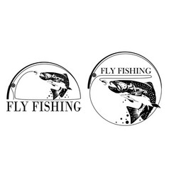 Fishing reel icons Royalty Free Vector Image - VectorStock