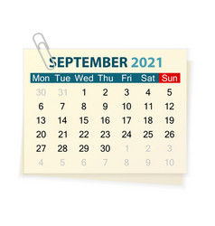 September 22 flat daily calendar icon Royalty Free Vector
