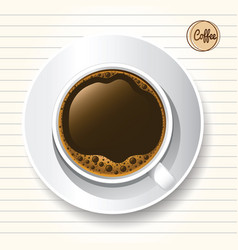 Coffee cup and plate Royalty Free Vector Image