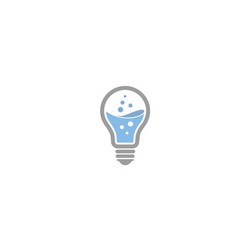 Gear idea bulb lamp logo Royalty Free Vector Image