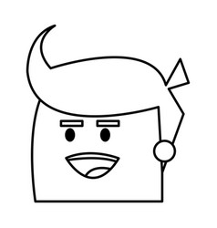 Cartoon goofy looking yokel unkempt and untidy Vector Image