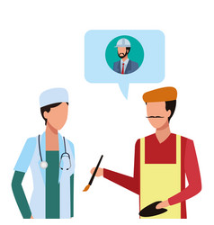 Professional workers different jobs professionals Vector Image