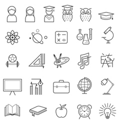 Doodle black and white school elements set Vector Image