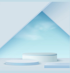 Blue color guide palette with names catalog Vector Image