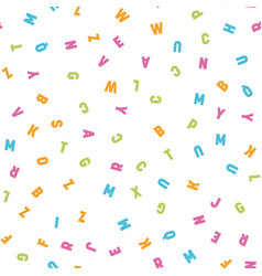 Seamless pattern letters random order signs Vector Image