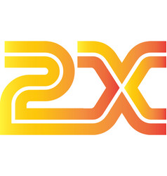 Initial letter 2k design logo template Royalty Free Vector