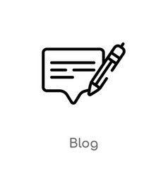 Outline famous icon isolated black simple line Vector Image