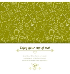 Tea and sweets background Royalty Free Vector Image