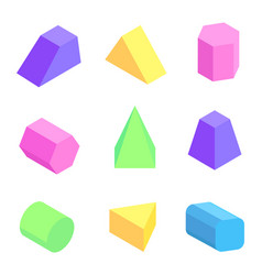 Geometrical figures set poster Royalty Free Vector Image