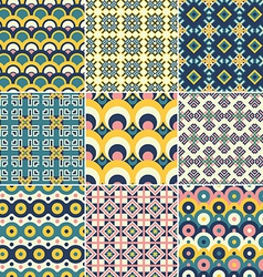 Retro geometric patterns Royalty Free Vector Image