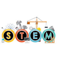 Boys holding stem logo Royalty Free Vector Image