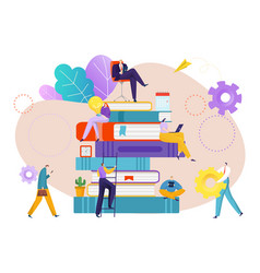 Knowledge cartoon composition Royalty Free Vector Image