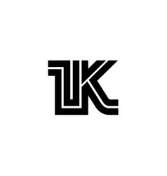 Initial letter 2k design logo template Royalty Free Vector