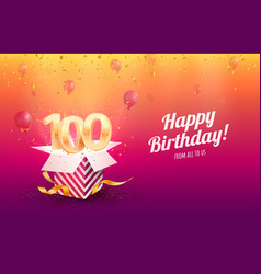 Happy birthday lettering text gold Royalty Free Vector Image