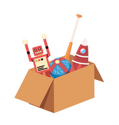 Toys sketch box Royalty Free Vector Image - VectorStock