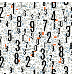 Seamless pattern with the numbers Royalty Free Vector Image
