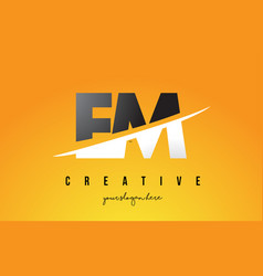 Em e m letter logo design in black colors Vector Image