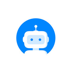 Cute robot logotype Royalty Free Vector Image - VectorStock