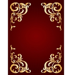 Symmetrical gold frame scroll Royalty Free Vector Image