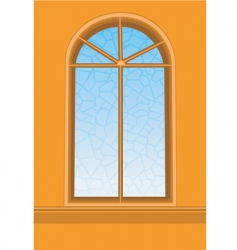 Round window with glass Royalty Free Vector Image